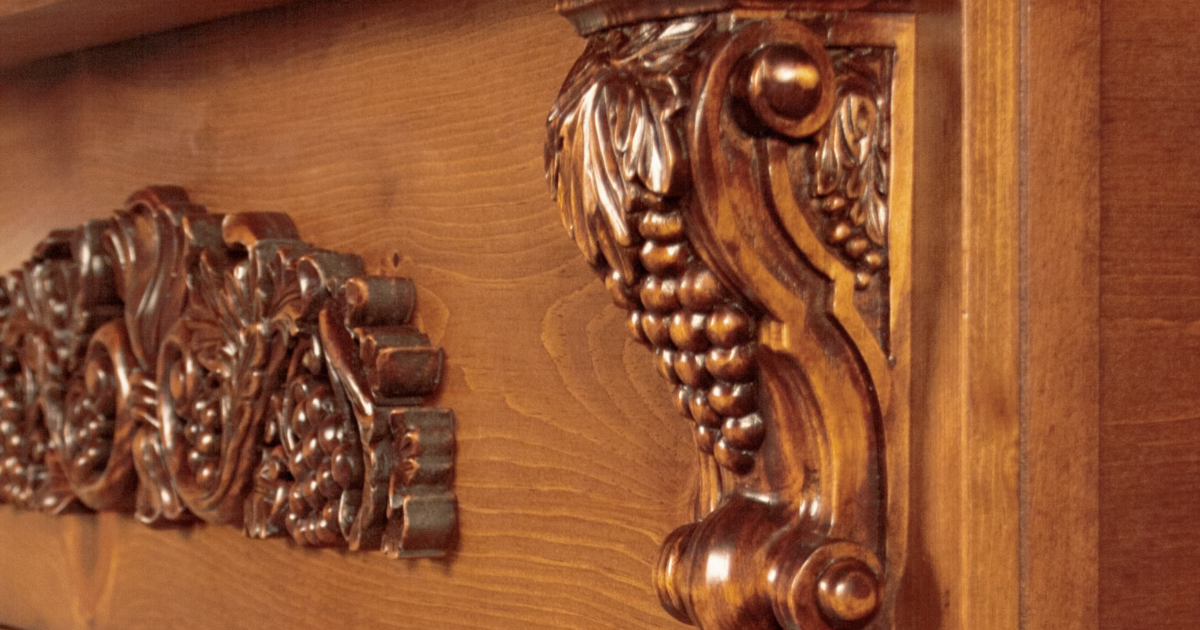 Osborne Wood | Carved Grape Corbels