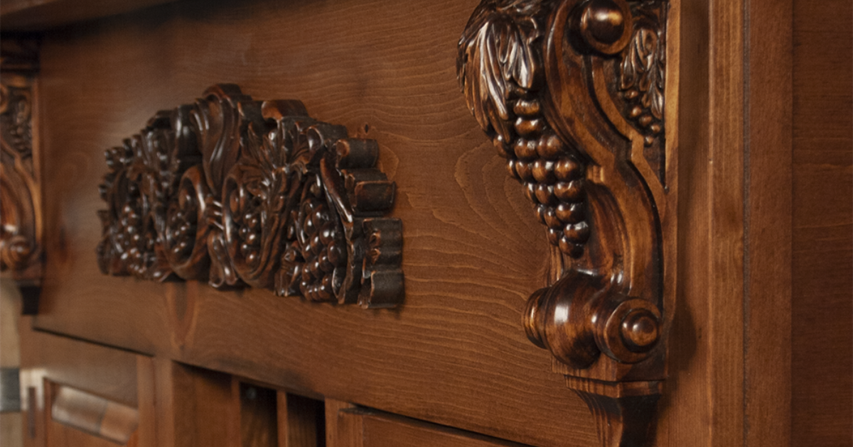 Osborne Wood | Carved Grape Corbels
