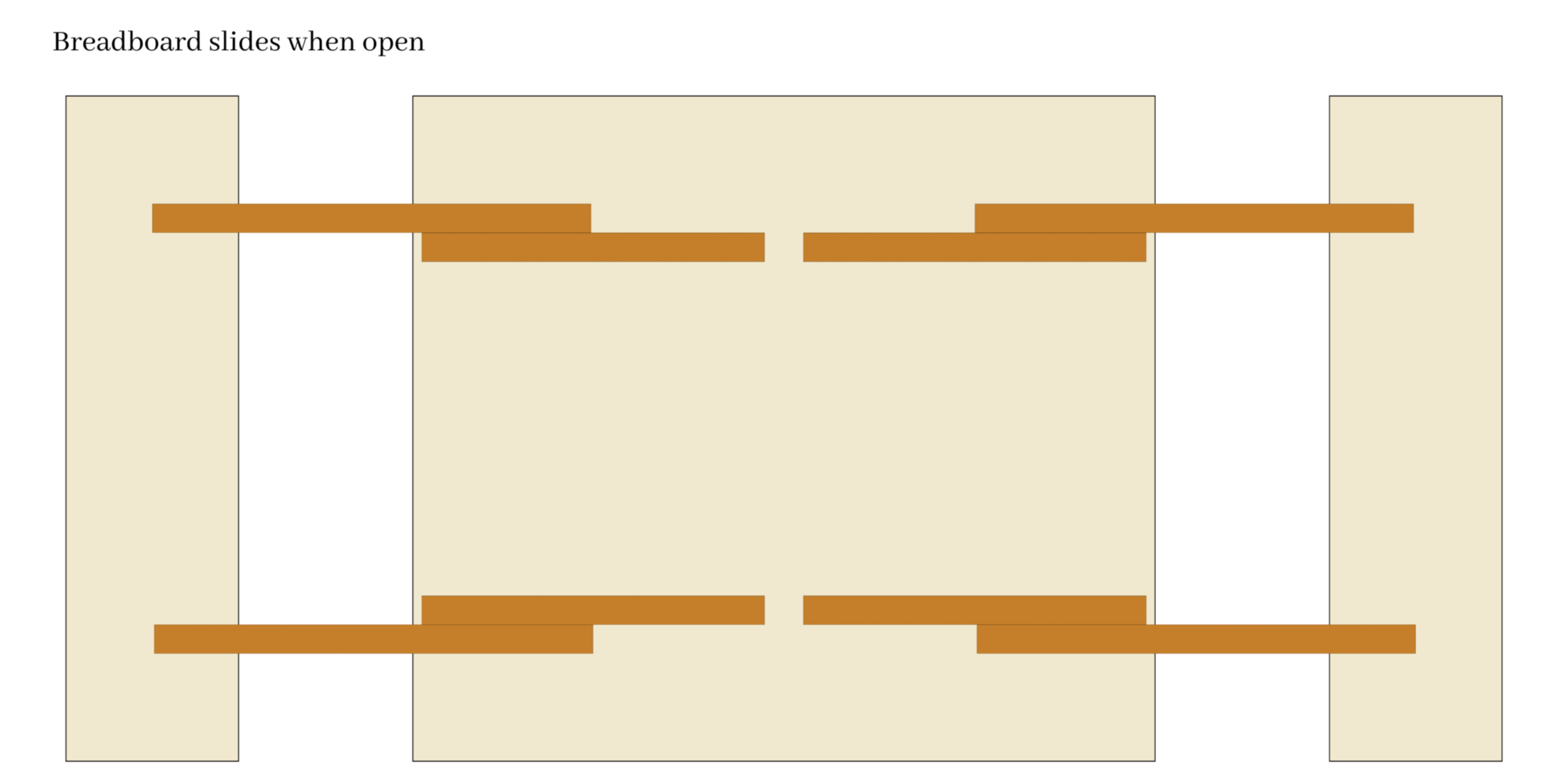 Osborne Wood | SOLD AS TWO PAIRS~Breadboard Table Slides