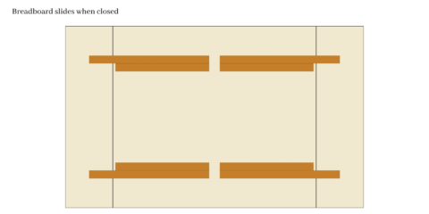 Osborne Wood | SOLD AS TWO PAIRS~Breadboard Table Slides