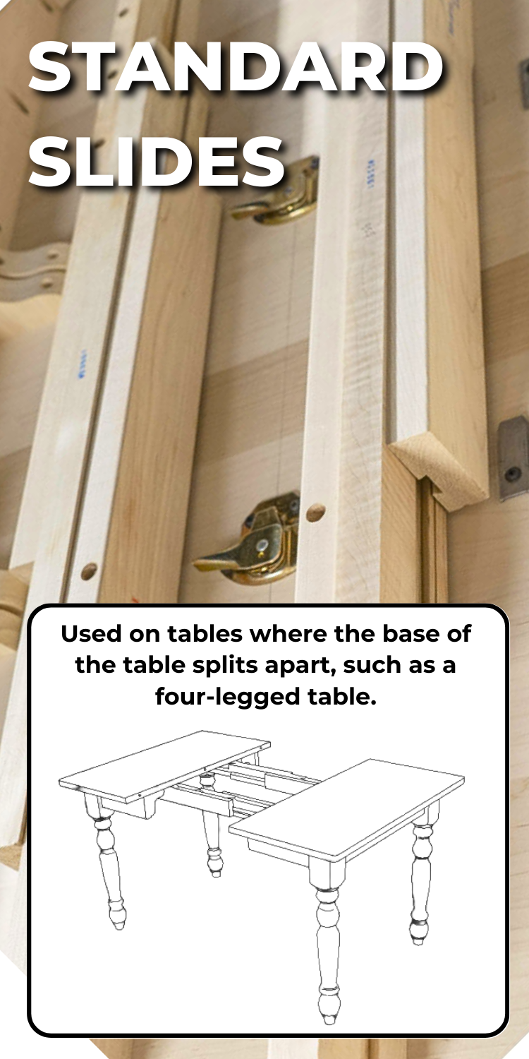 Osborne Wood | Split Frame Table Slides (Standard Slide)