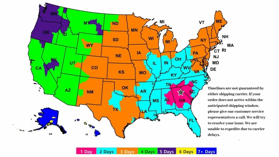 Osborne Wood | Ground Shipping Map