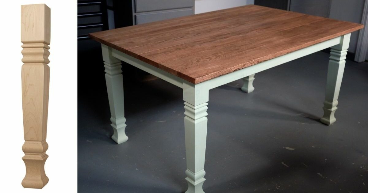 Osborne Wood | Square Farm Table Leg Creates a Simple, Beautiful…