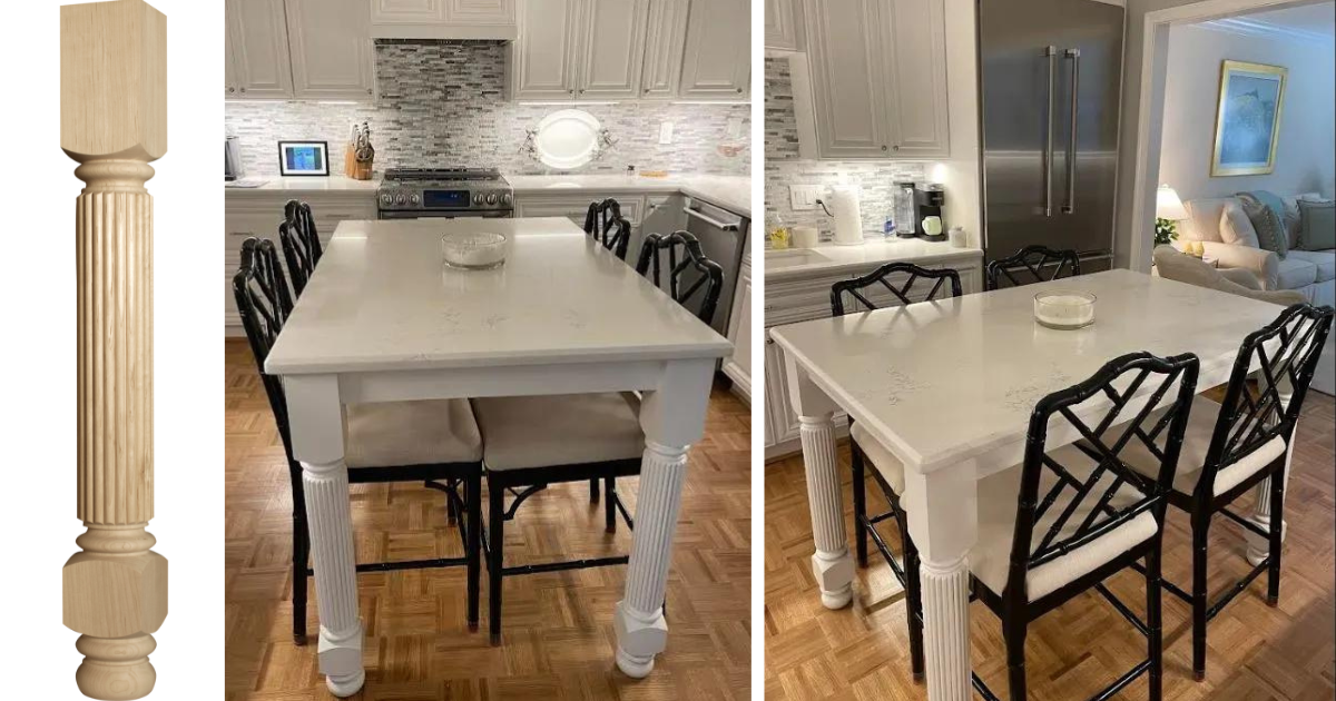 Osborne Wood | Reeded Legs Are A Classic Look For This Kitchen Island…