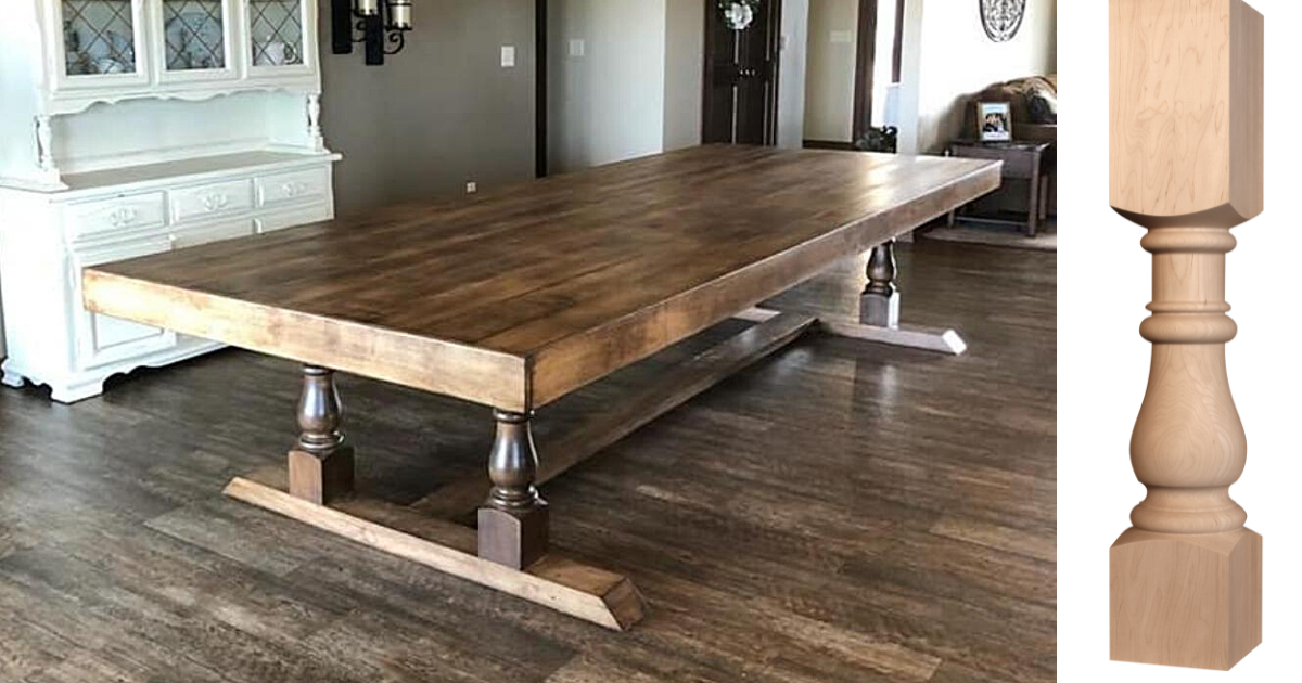 Osborne Wood | Country Squire Dining Leg Part of Stunning Trestle…