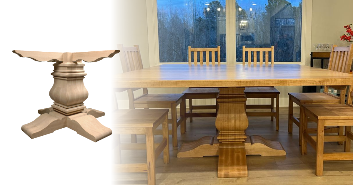 Osborne Wood | Large Table Tops Need A Large Pedestal Base