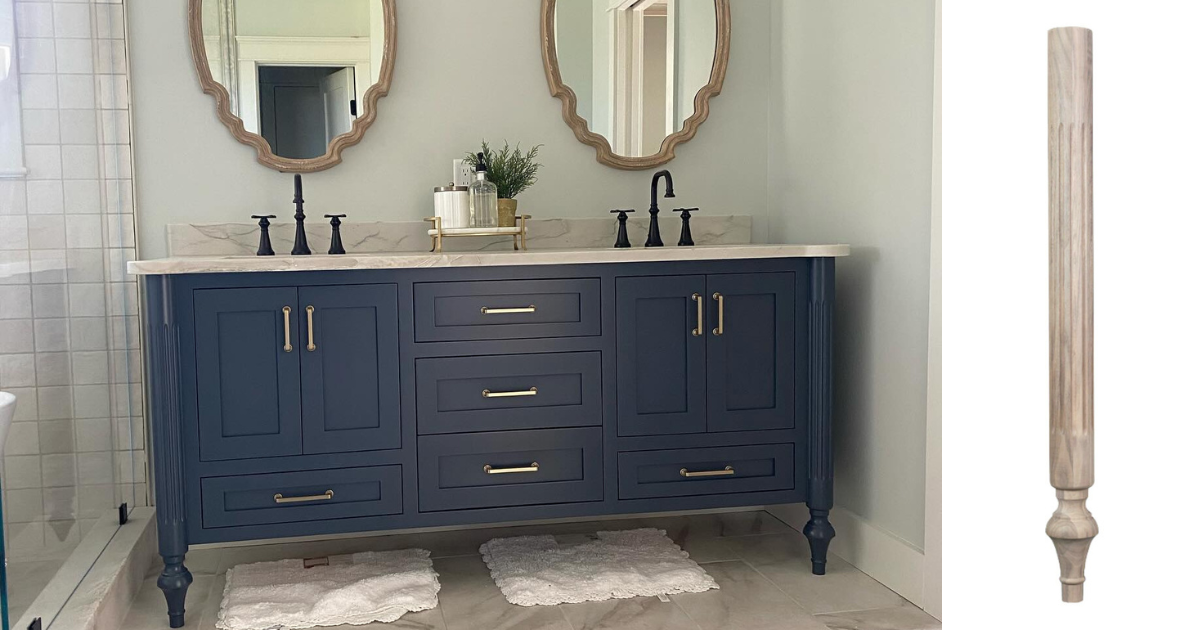 Osborne Wood | Woodhouse Vanity Leg Perfect for Bathroom Vanity