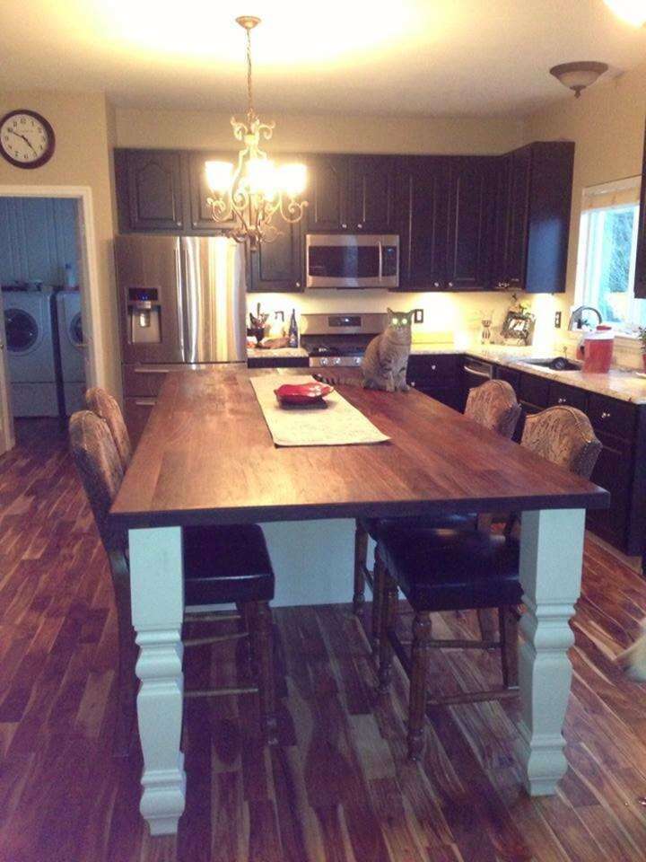 Osborne Wood | Kitchen island using Square Island Legs