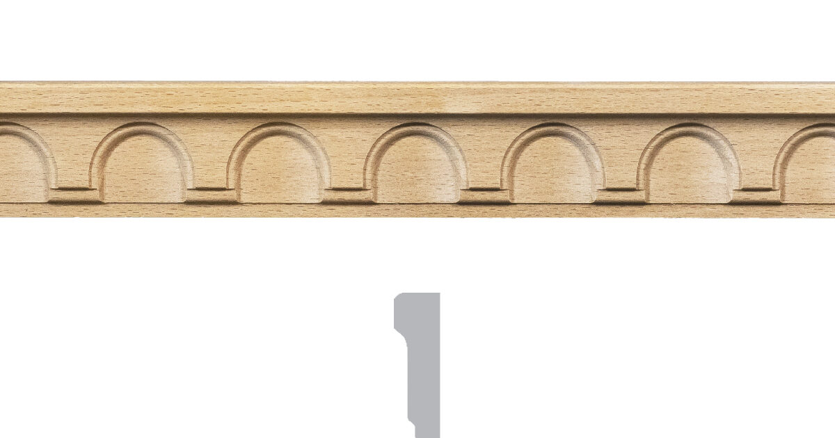 Osborne Wood | 1 25/32" x 1/2" Arched Decorative Moulding
