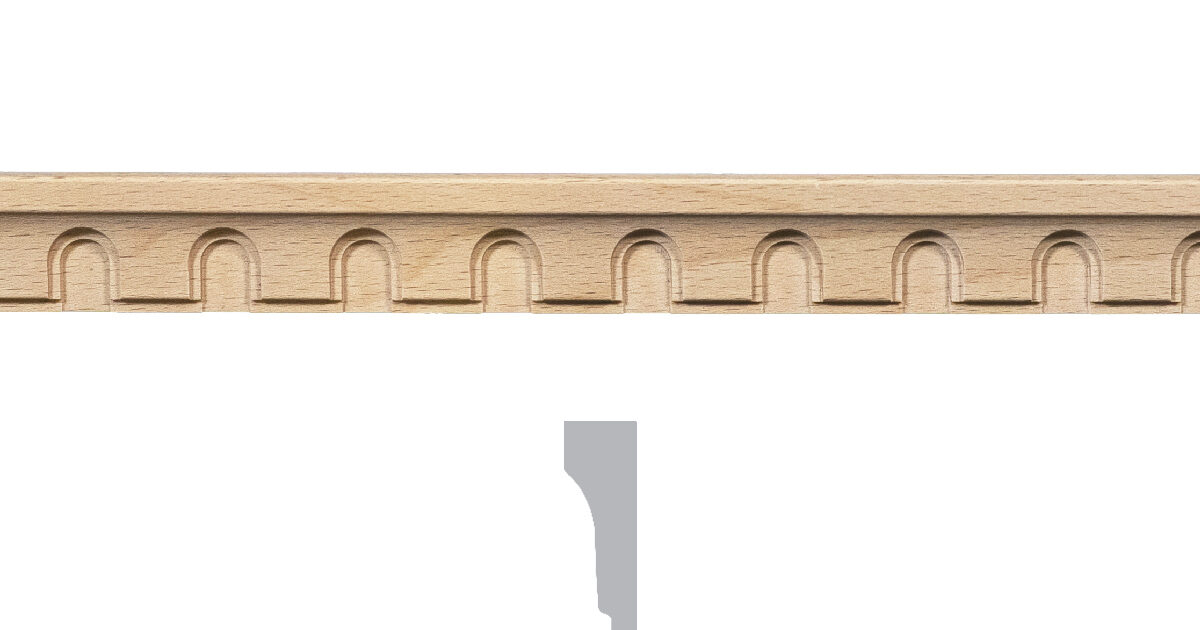 Osborne Wood | 1 3/16" x 13/32" Arched Decorative Moulding