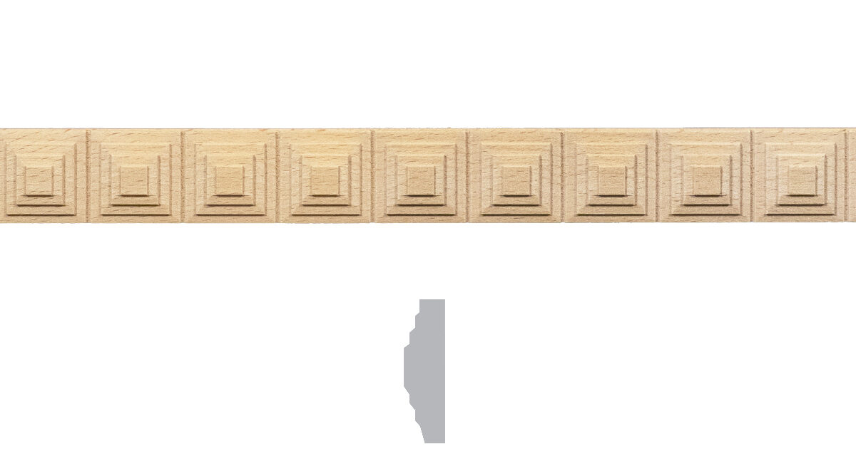 Osborne Wood | 1 5/32" x 5/16" Geometric Square Trim Moulding