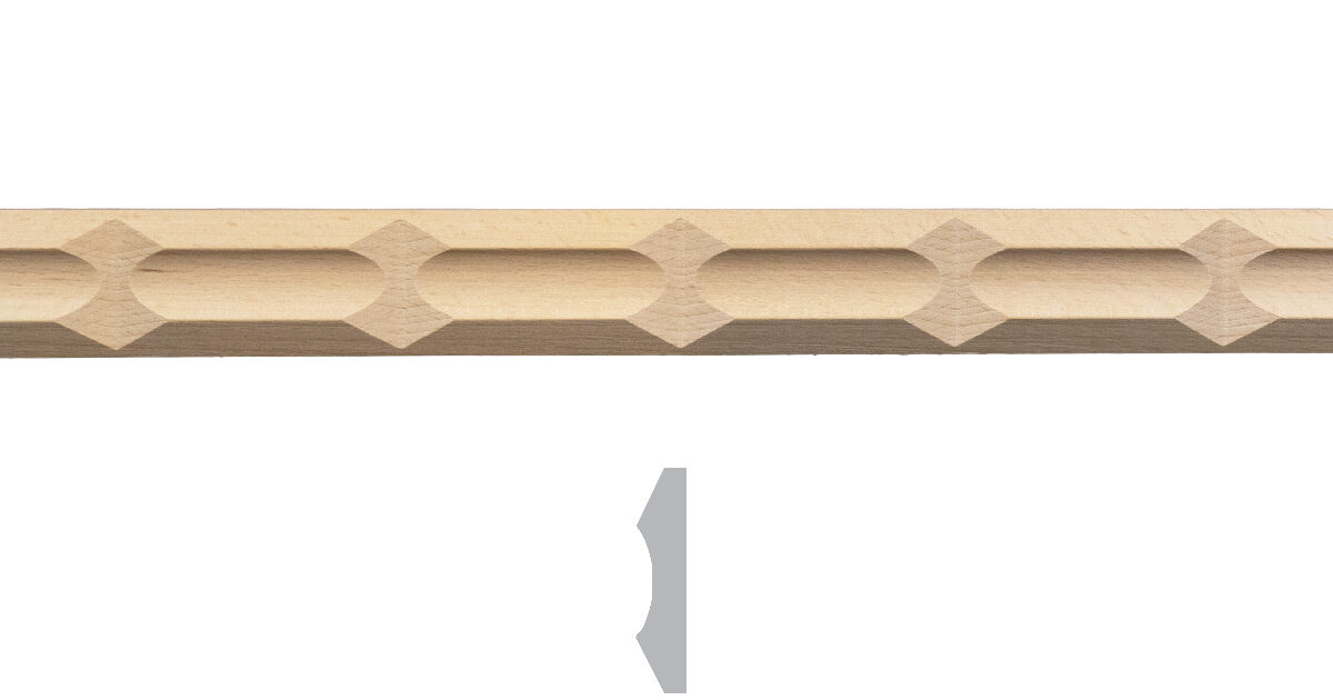 Osborne Wood | 1 9/16" x 11/32" Geometric Concave Rectangular Trim…