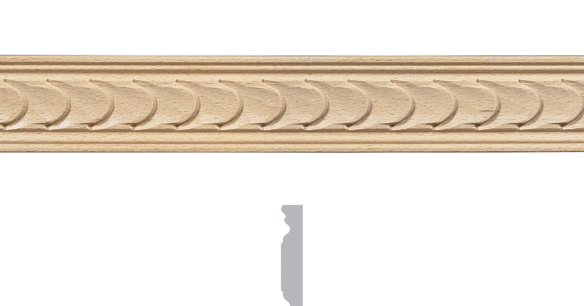 Osborne Wood | 1 9/16" x 9/32" Carved Scale Moulding