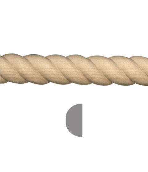 Osborne Wood | 1 3/32" x 9/16" Half Round Beaded Moulding
