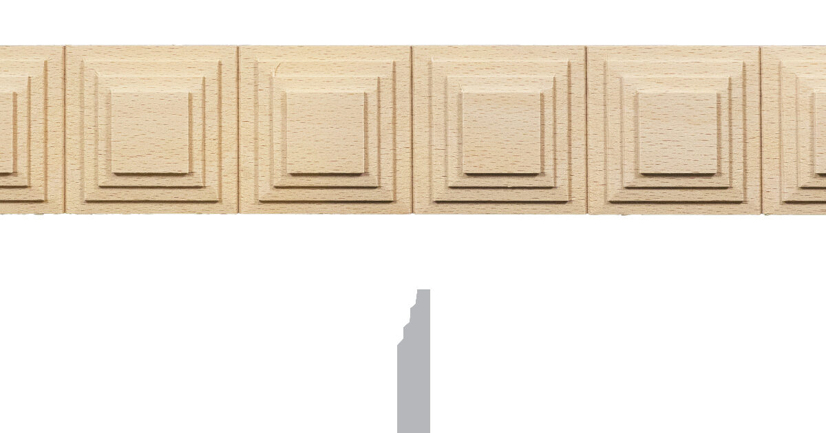 Osborne Wood | 2 11/32" x 3/8" Geometric Square Trim Moulding