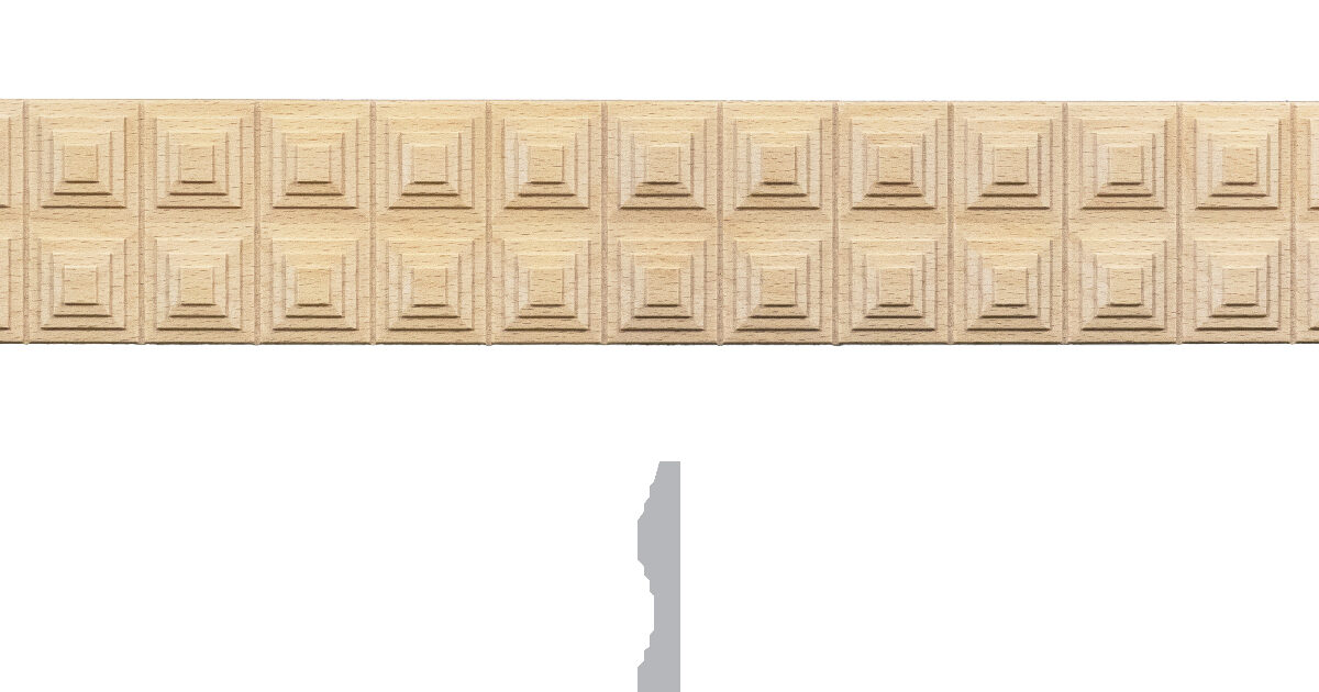 Osborne Wood | 2 3/8" x 5/16" Double Geometric Square Trim Moulding