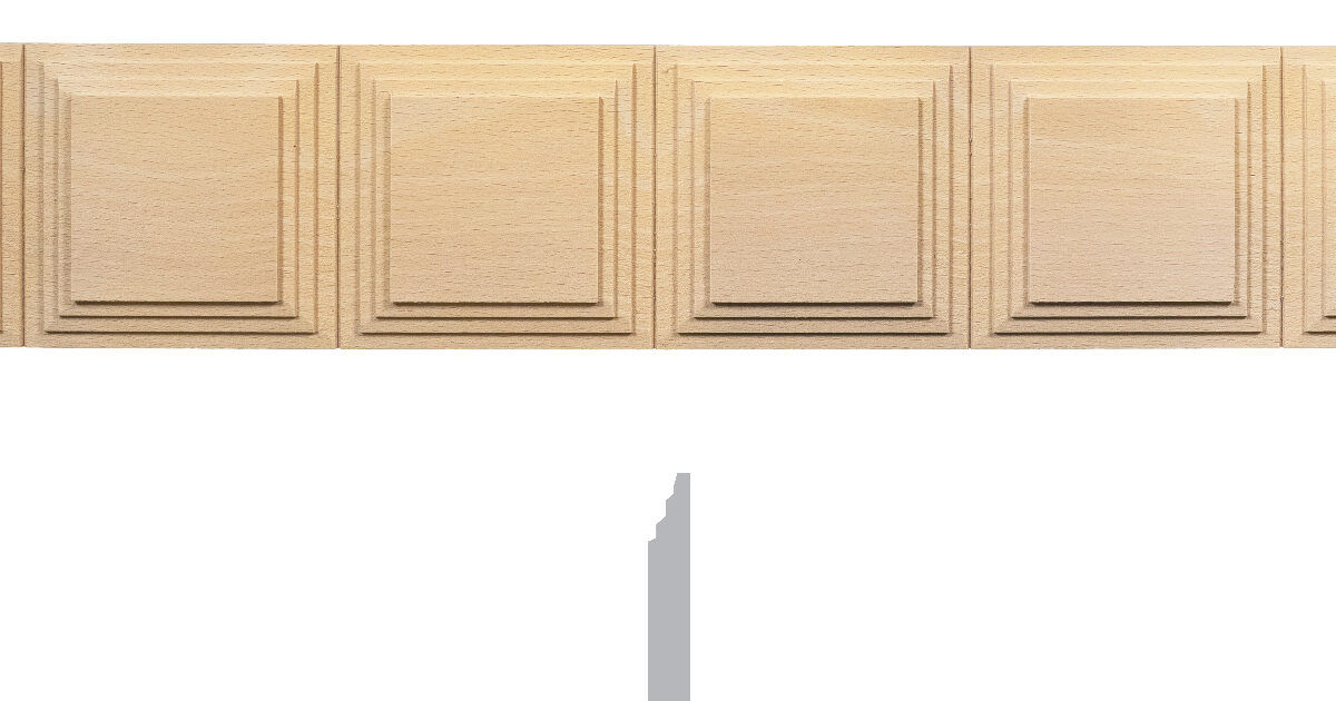 Osborne Wood | 3 27/32" x 3/8" Geometric Square Trim Moulding