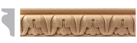 Osborne Wood | Carved Acanthus Leaf Moulding - 8 ft. Stick