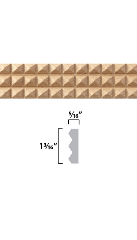 Osborne Wood | Carved Reed Moulding - 8 ft. Stick