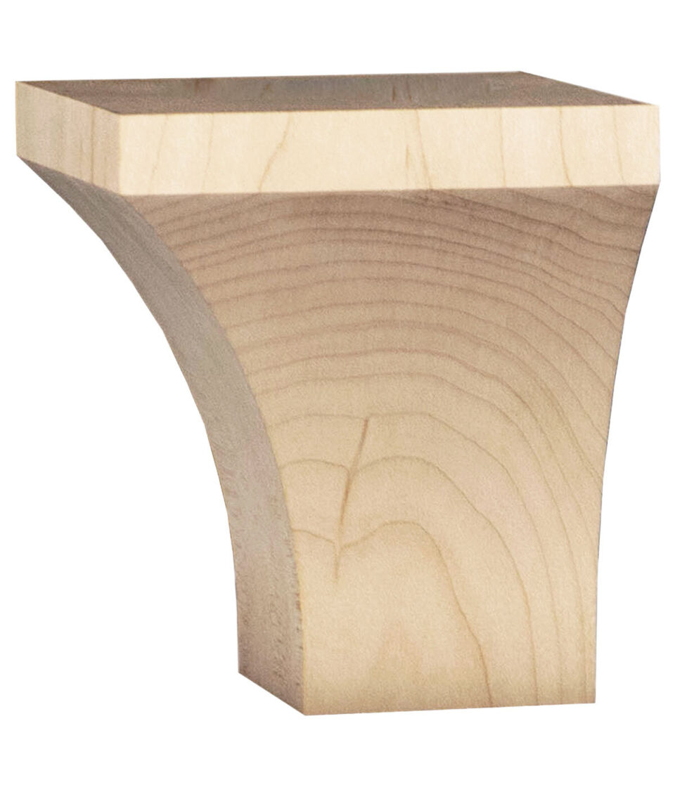Osborne Wood Products Concave Two Sided Tapered Foot 408114O Red Oak 4 x 3 1 2 619057