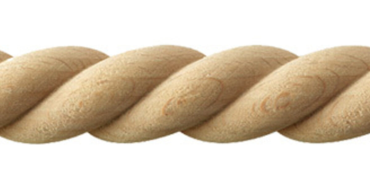 Osborne Wood | Full Round Rope Moulding - 8 ft. Stick