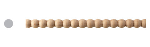Osborne Wood | 1/4" Barrel & Bead Half Round Moulding - 3' Long