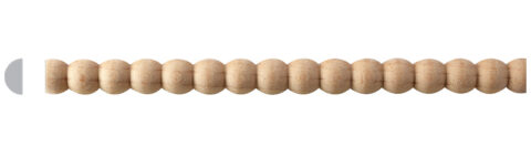 Osborne Wood | 1/4" Barrel & Bead Half Round Moulding - 3' Long