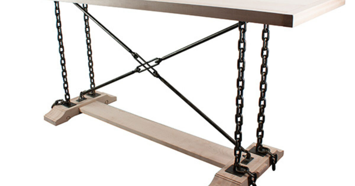 Osborne Wood | Industrial Chain Foyer Table
