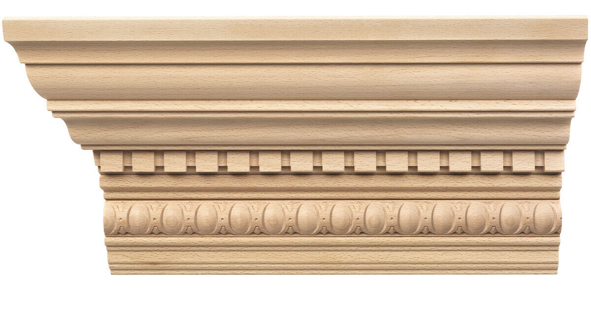 Osborne Wood | Large Classic Detailed Crown Moulding with Dentil and…