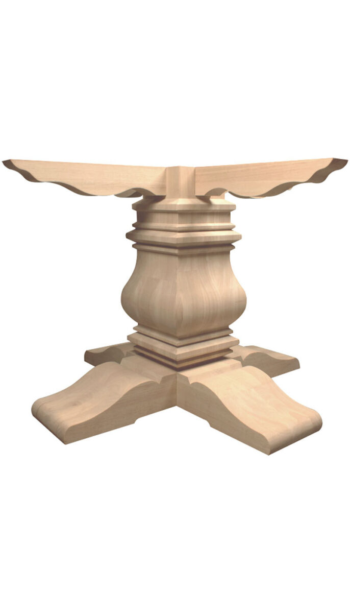 Unfinished pedestal table base store