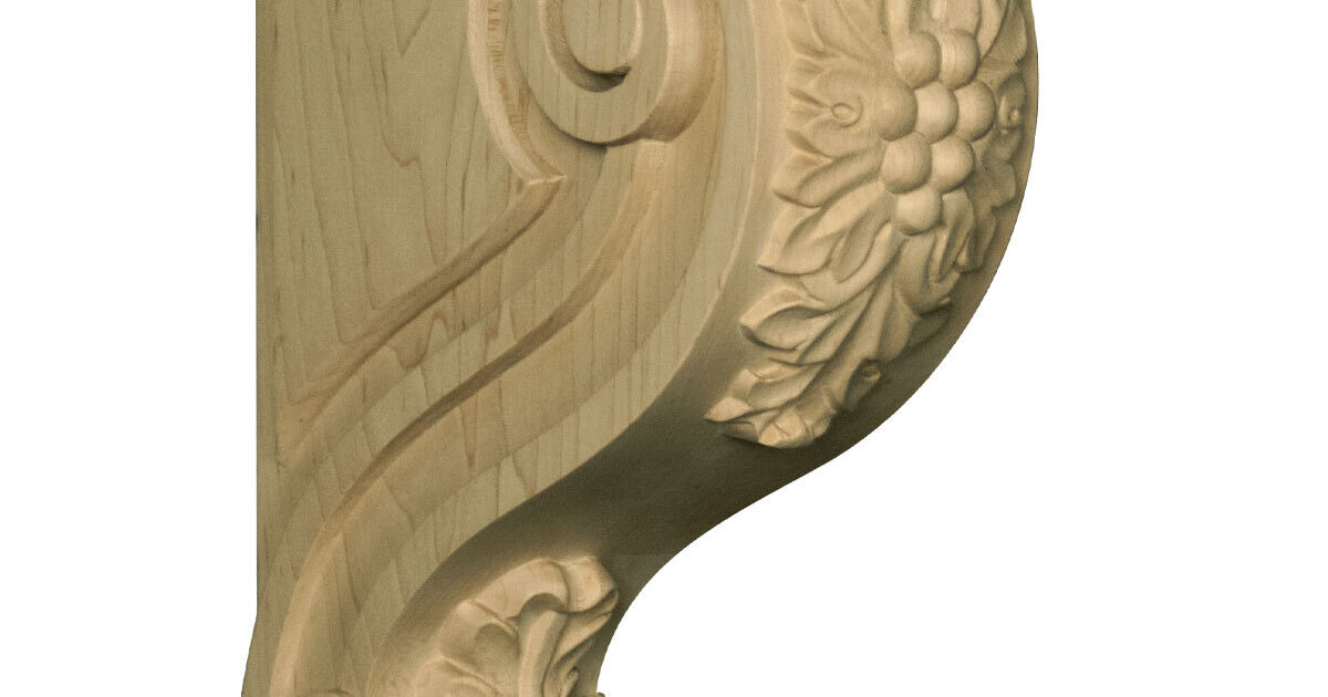 Osborne Wood | Large Grape Corbel with Acanthus Leaf