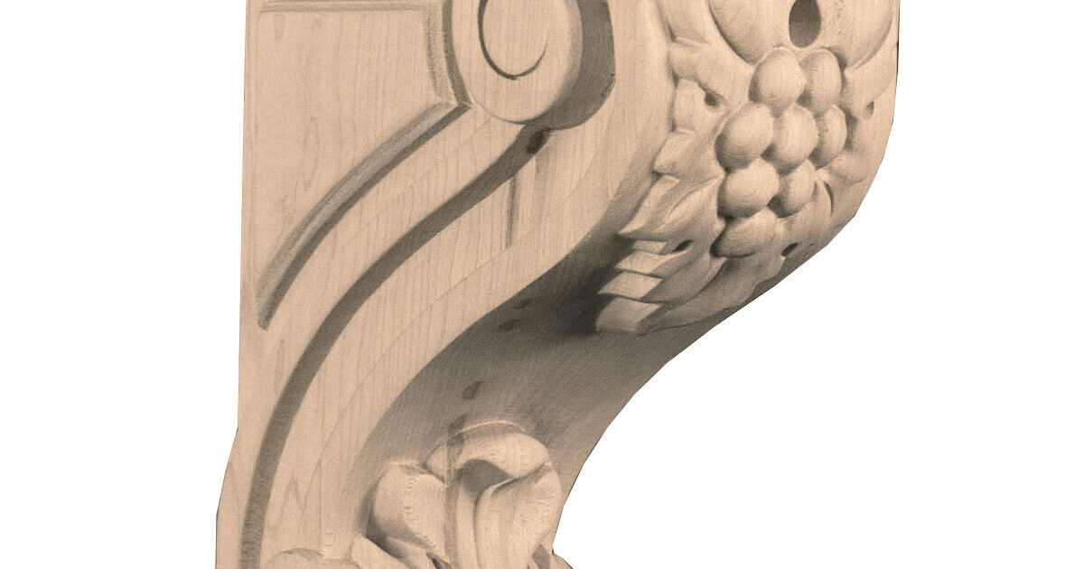 Osborne Wood | Medium Grape Corbel with Acanthus Leaf