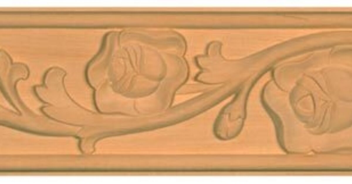 Osborne Wood | Rose Carved Chair Rail Moulding (4" x 3/4") | Osborne…