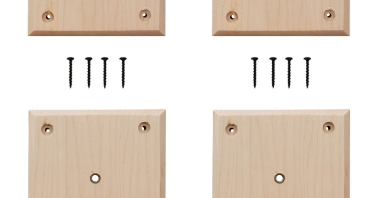 Osborne Wood | Set of 4 Mounting Blocks Wood Plate