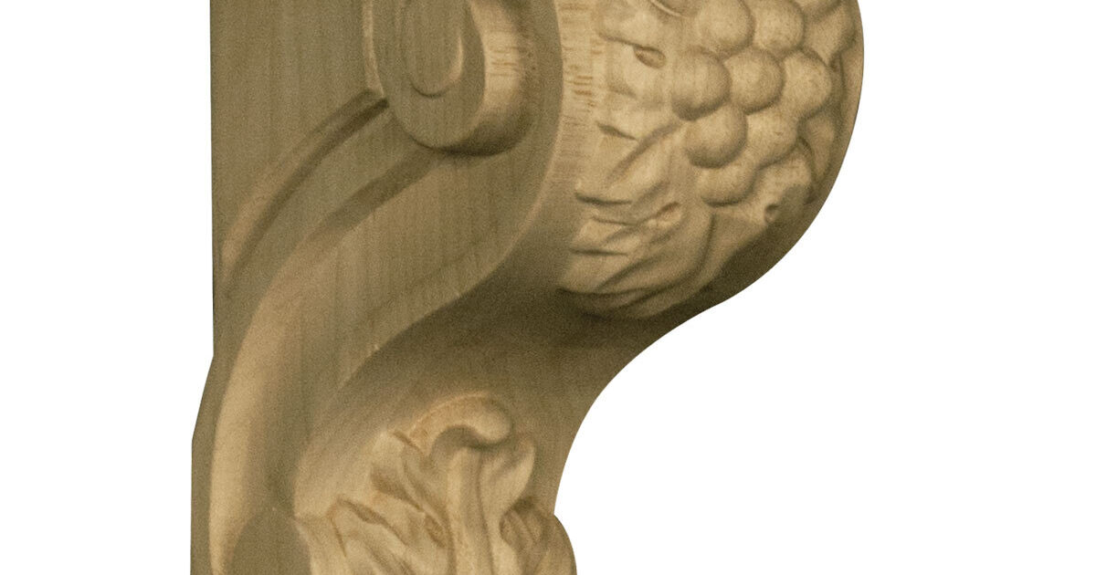 Osborne Wood | Small Grape Corbel With Acanthus Leaf